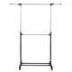 Ktaxon Adjustable Rolling Clothes Rack Single Rail Hanging Garment Bar ...