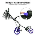 Costway Foldable 3 Wheel Golf Push Cart, Collapsible with Seat ...