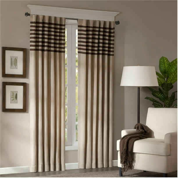 Home Essence Connell Microsuede Striped Window Panel Pair - Walmart.com