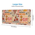 Italian Pizza Mushrooms Vintage Mouse Pad Extended Large Gaming ...