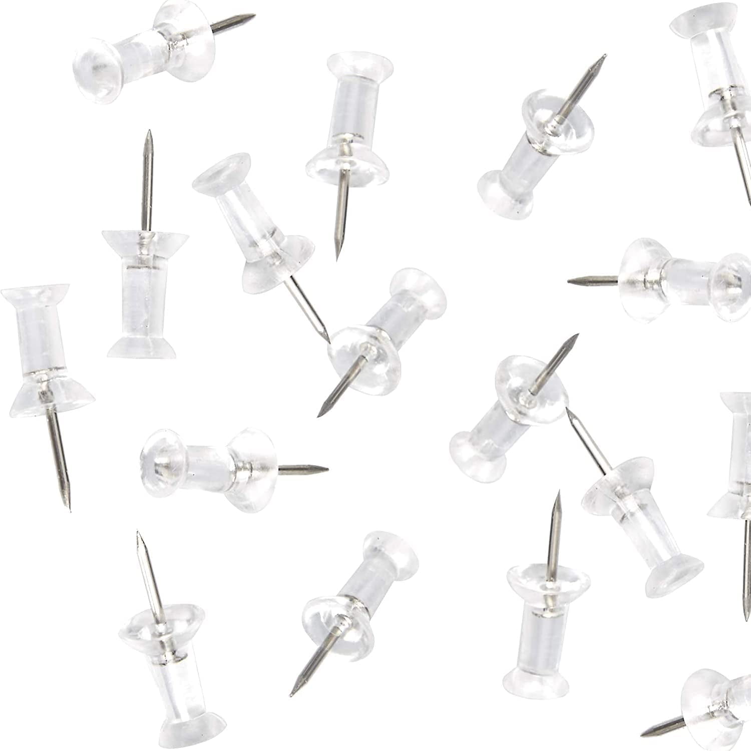 Push Pins Tacks, Push Pins 480 Count, Standard Clear Thumb Tacks Steel ...