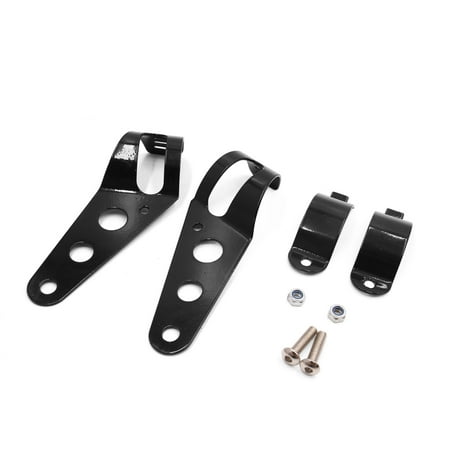2Pcs Black Motorcycle Turn Signal Light Mount Bracket Clamp for 1.4"-1. ...