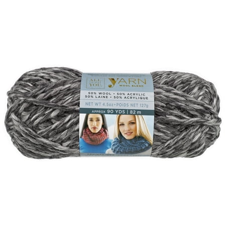 Size 6 Super Bulky Wool Blend Yarn - 90 Yard (82.3 Meter) Skein - Wool ...