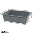 Yuright 4 Pack 32 Liter Commercial Bus Box, Extra Large Plastic Bus Tub ...