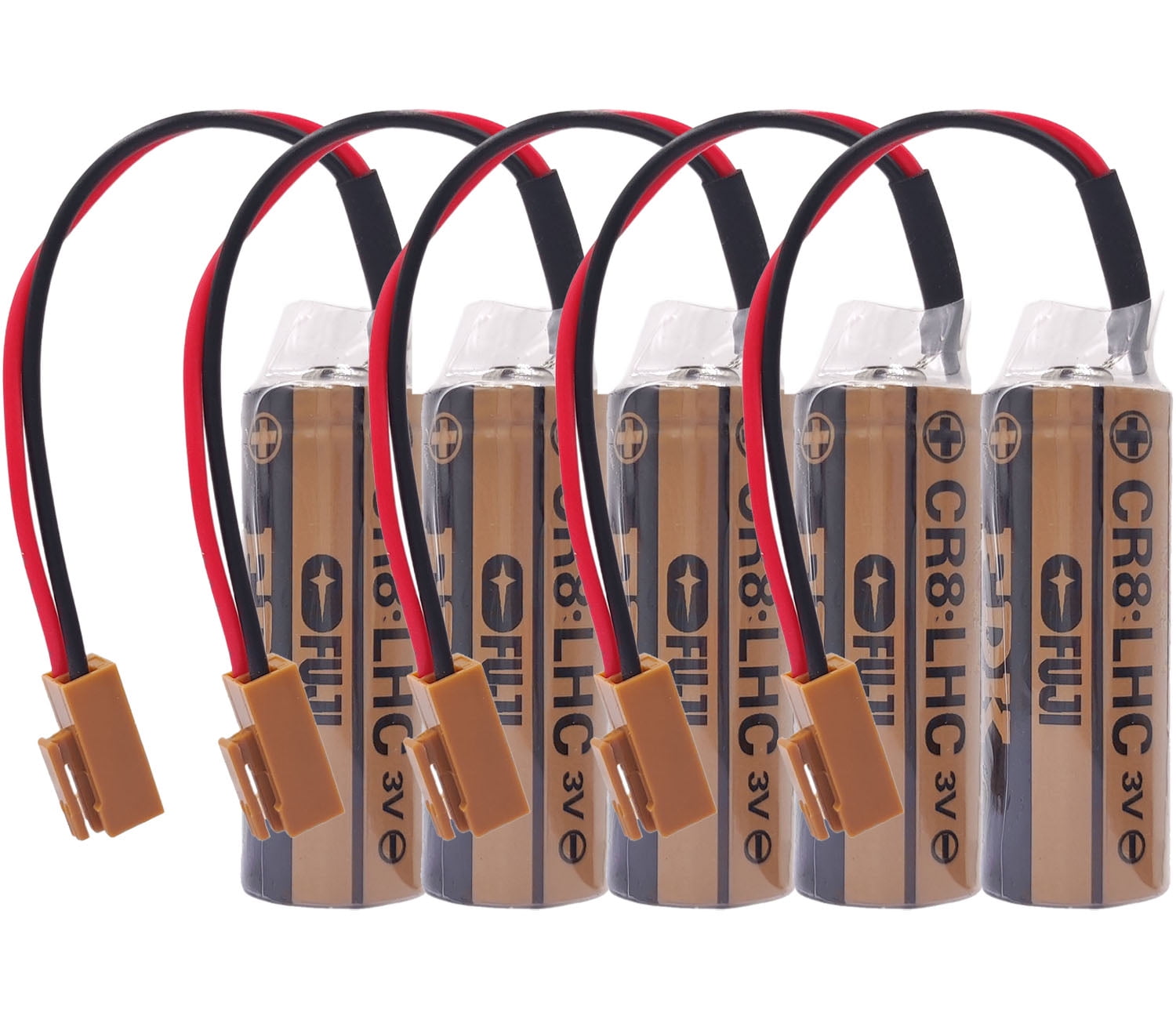 5 PCS CR8-LHC 3V 2600mAh Replacement Lithium Battery for Fuji CR8-LHC PLC Controller Backup ...