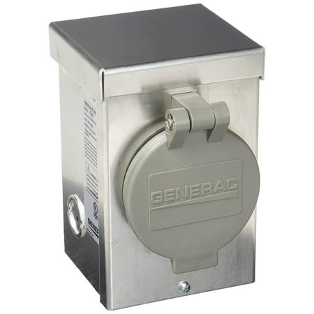 Generac 6346 30-Amp Aluminum Electrical Power Input Inlet Plug In Box ...