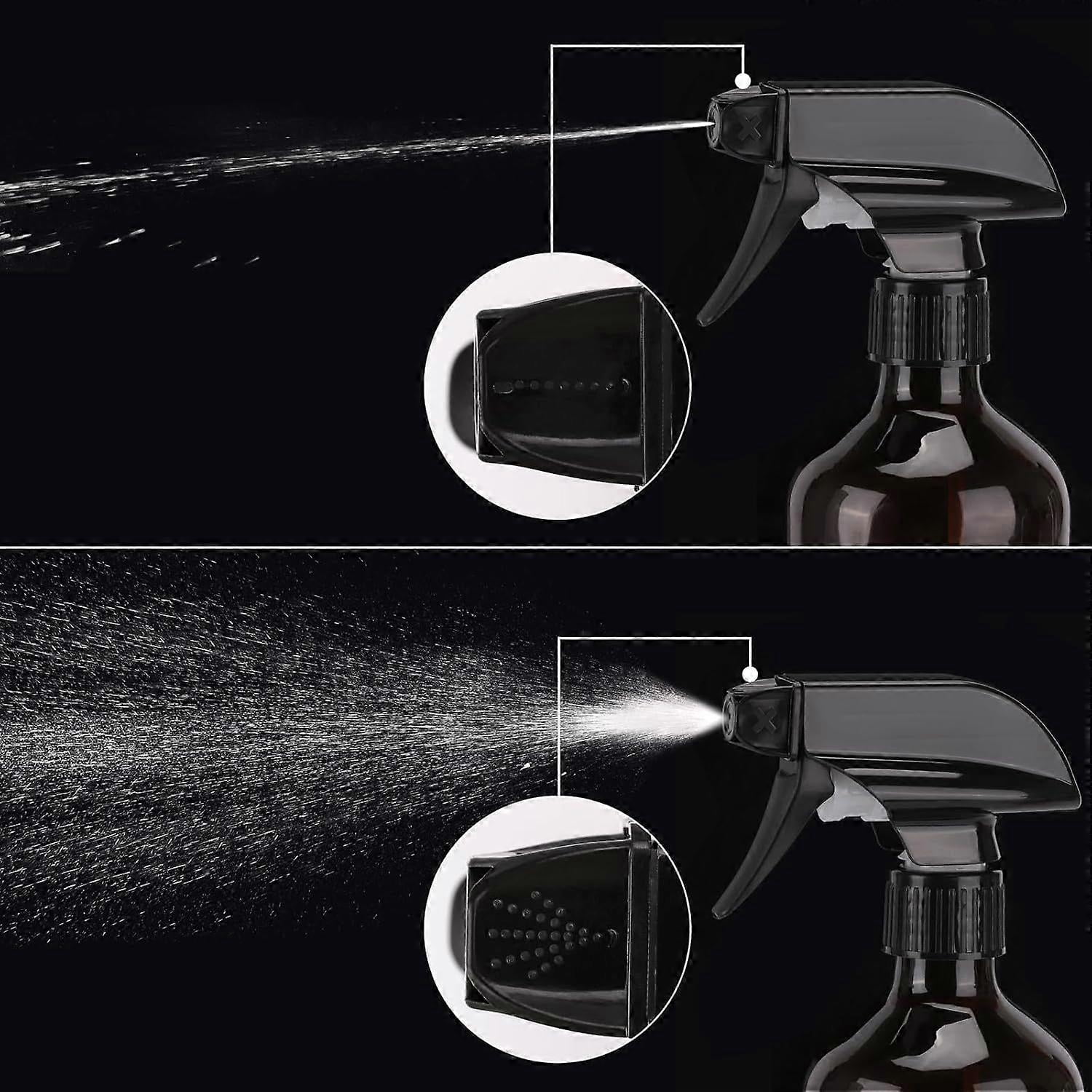 Botellas rociadoras de plástico ámbar - Paquete de 2, botella rociadora ...