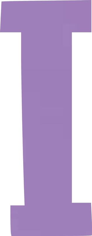 Acrylic Letter I Blank, 2'' Tall Lavender Acrylic Sign Letter, Choose ...