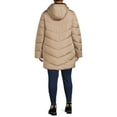 Big Chill Women's and Women's Plus Chevron Quilted Puffer Jacket with ...