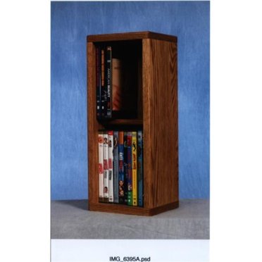 Wood Shed 205 Solid Oak 2 Row Dowel DVD-VHS Rack - Walmart.com