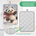 Cute Panda Celebrate Christmas in Snow Pot Holder Heat Resistant Mat ...
