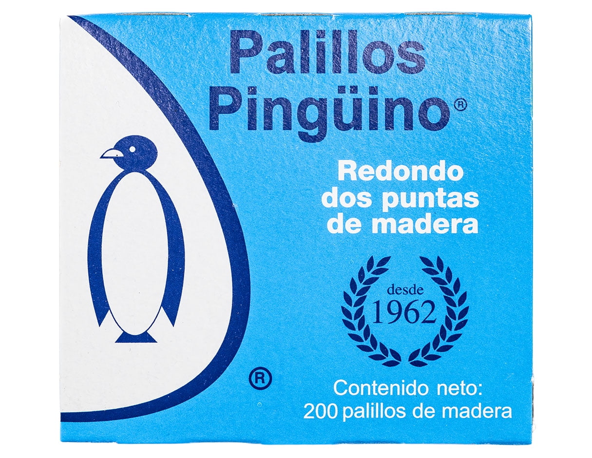 Palillos Pingüino 2 Puntas Charola de 10 Cajitas de 200 Pzs. C/u ...