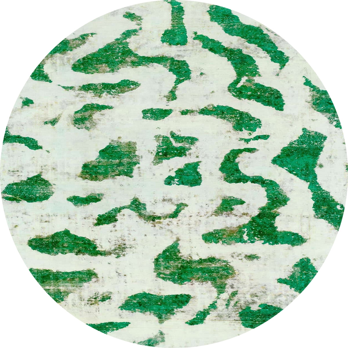 Ahgly Company Indoor Round Abstract Light Jade Green Abstract Area Rugs ...