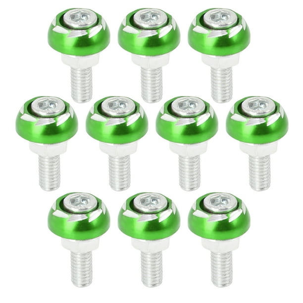10pcs Universal 6mm Motorcycle License Plate Frame Bolt Screw Fastener ...