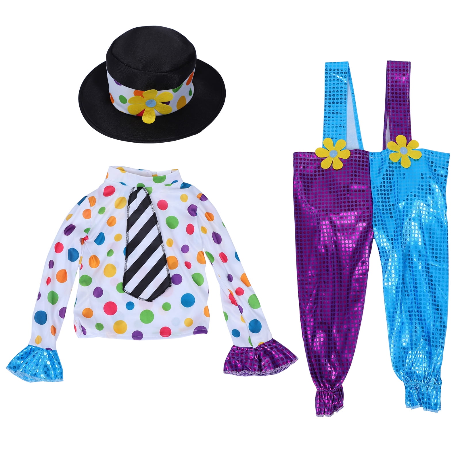 Hemoton 1 Set Kid Clown Clothes Kid Performance Clothes Pants Hat Stage ...