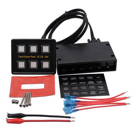 Xingzhi Car Truck Boat 6-gang Switch Panel with Light Universal Vehicle ...