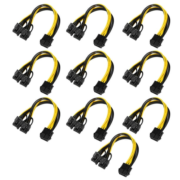 Destyer Elroy 10pcs Power Cables to Dual Splitters GPU CPU Portable ...