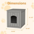 Cat Litter Box Enclosure, Waterproof Resin Hidden Litter Box Furniture ...