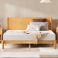 Papajet Solid Wood Queen Size Bed Frame, Mid Century Modern Bed with ...