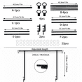 Table Arch Stand with Clamps, Over Table Rod Balloon Stand for Party ...