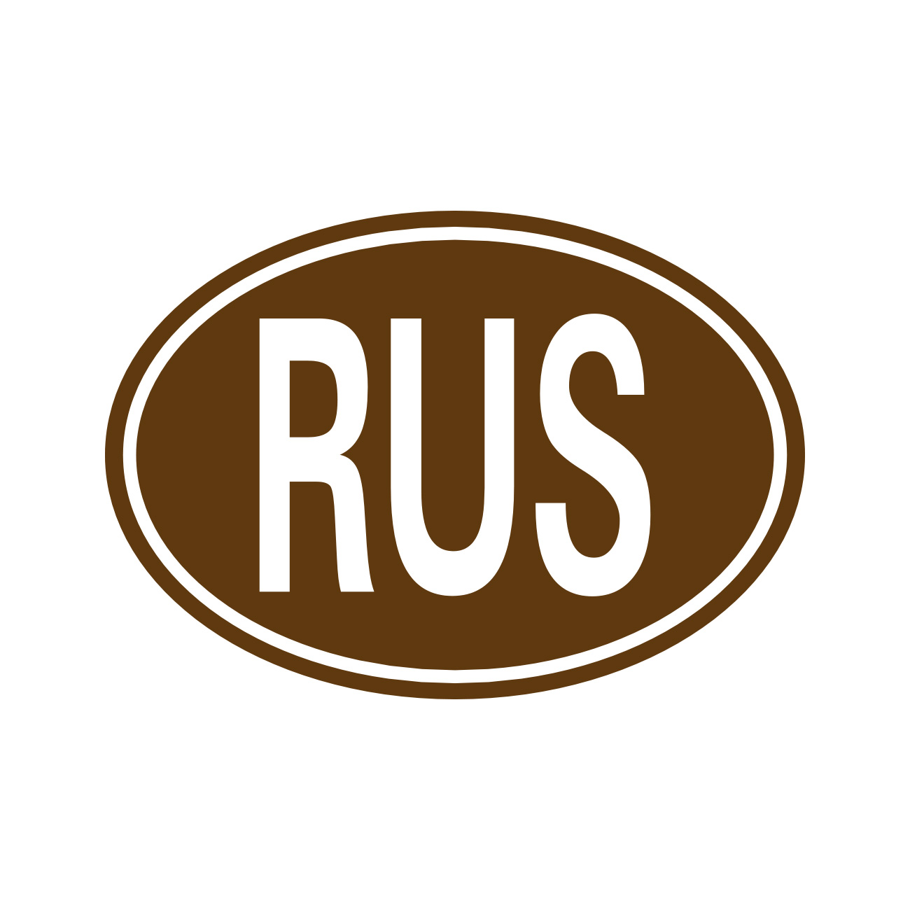 Russia Oval Sticker Decal Die Cut - Self Adhesive Vinyl - Weatherproof ...