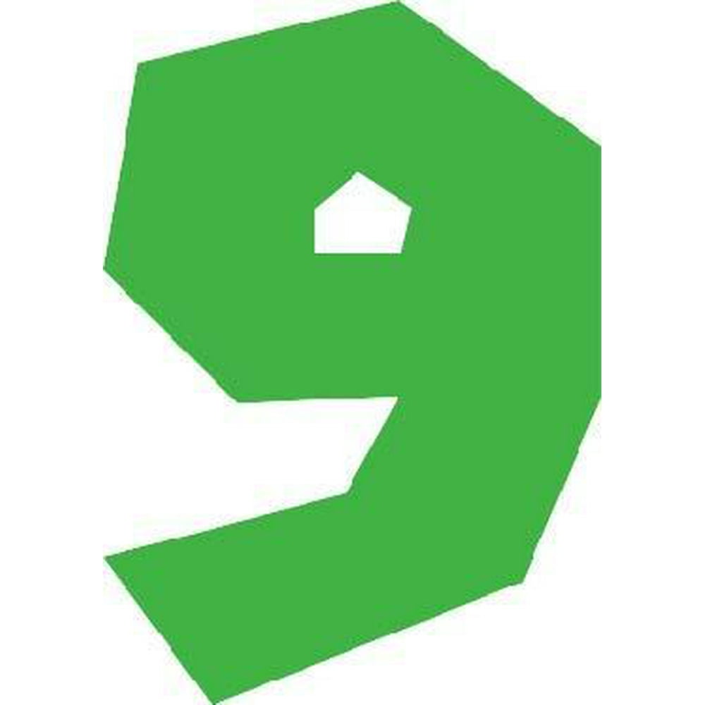 Colorful Rating Number 9 Stock Illustration Cartoon Character Wall Art ...