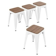 Andeworld 18 inch Stackable Metal Bar Stools, Set of 4, Rustic ...