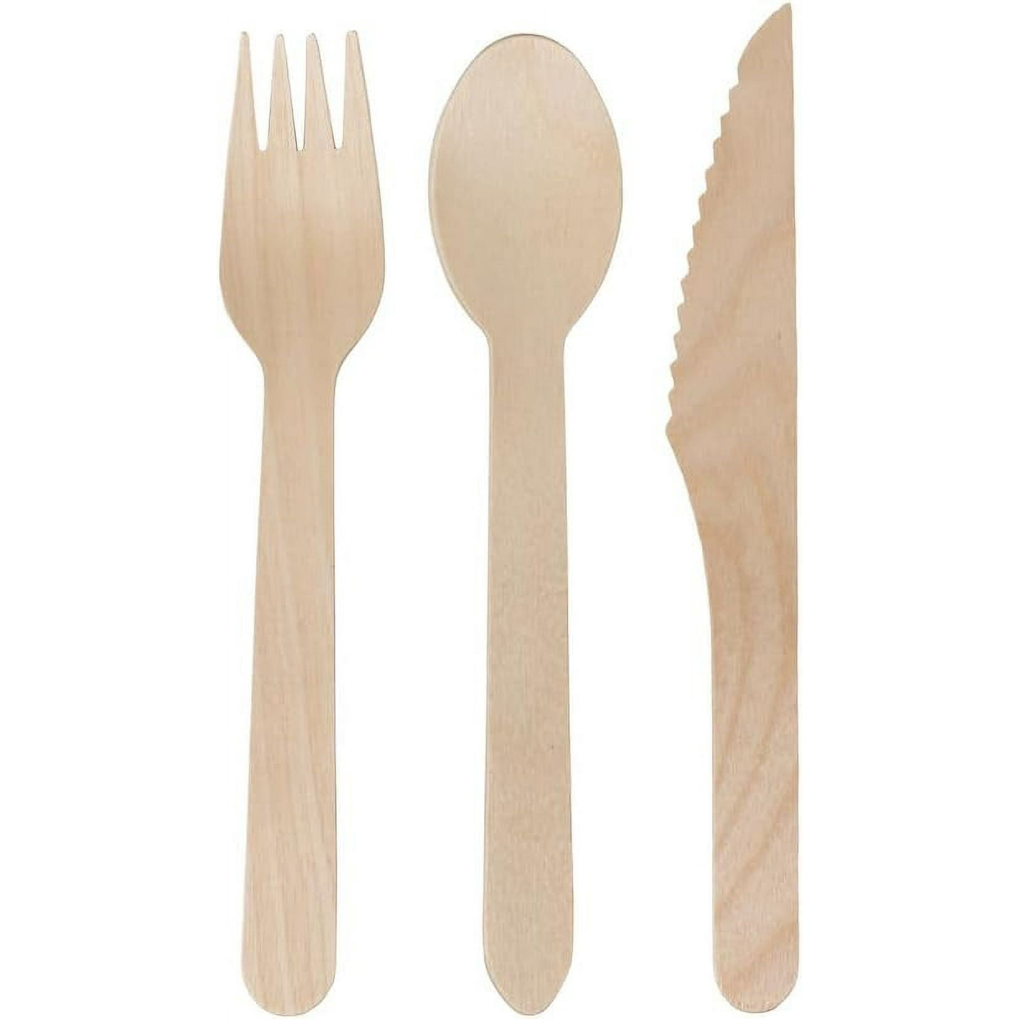 Click here for Xmhytop 300pcs Disposable Cutlery Set 6 Inch Wood... prices