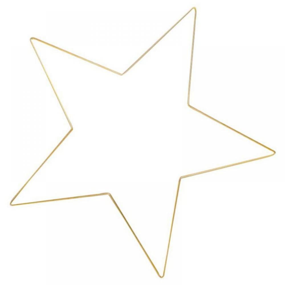 Aosijia Star Wire Wreath Form Iron Metal Star Wreath Frame Pentagram ...