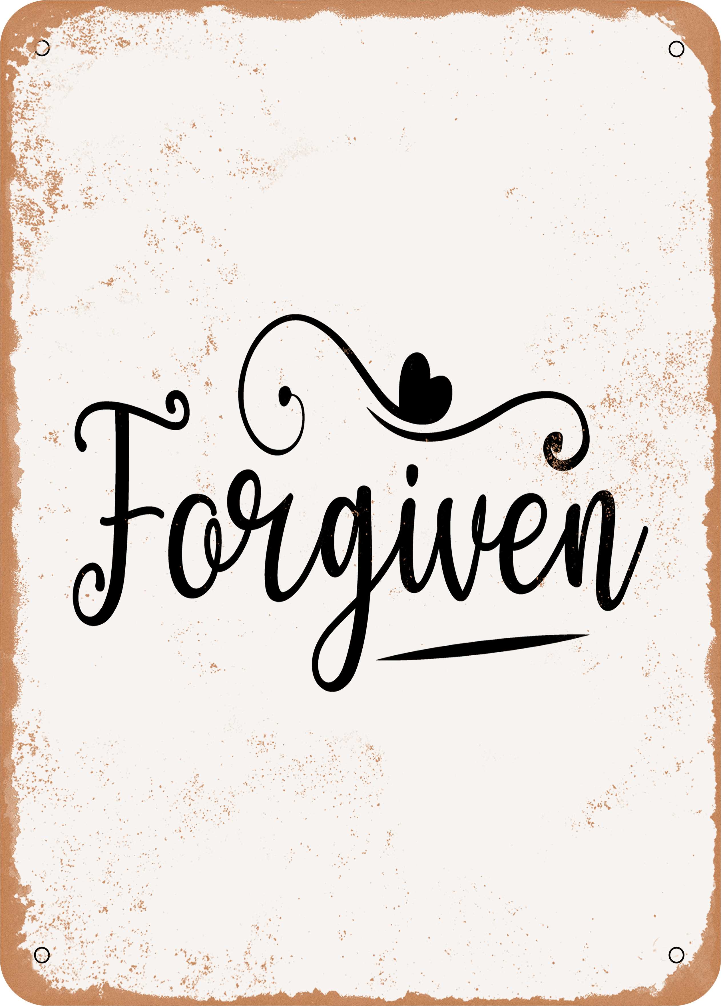 7 x 10 METAL SIGN - Forgiven - 2 - Vintage Rusty Look - Walmart.com