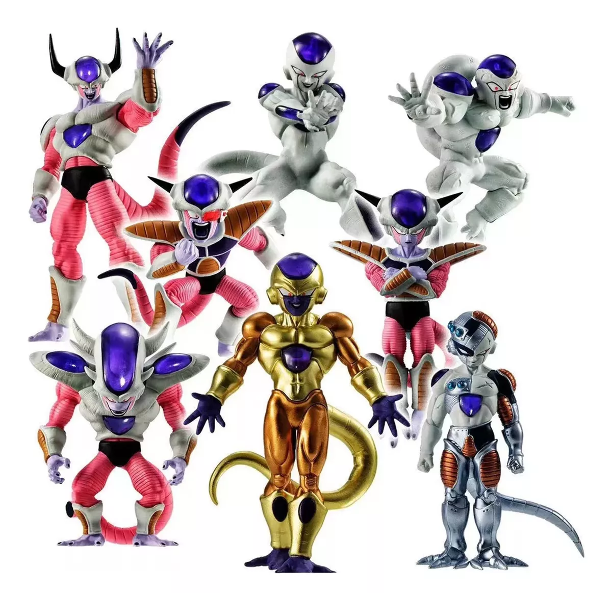 Figuras Dragon Ball Z Freezer Frieza Anime Coleccionables 8 pzs ...