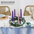 Artificial Advent Wreath with 4 Candle Holders Christmas Fir Decoration ...