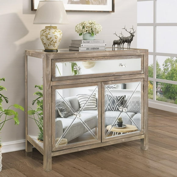 Mirrored Accent Chests