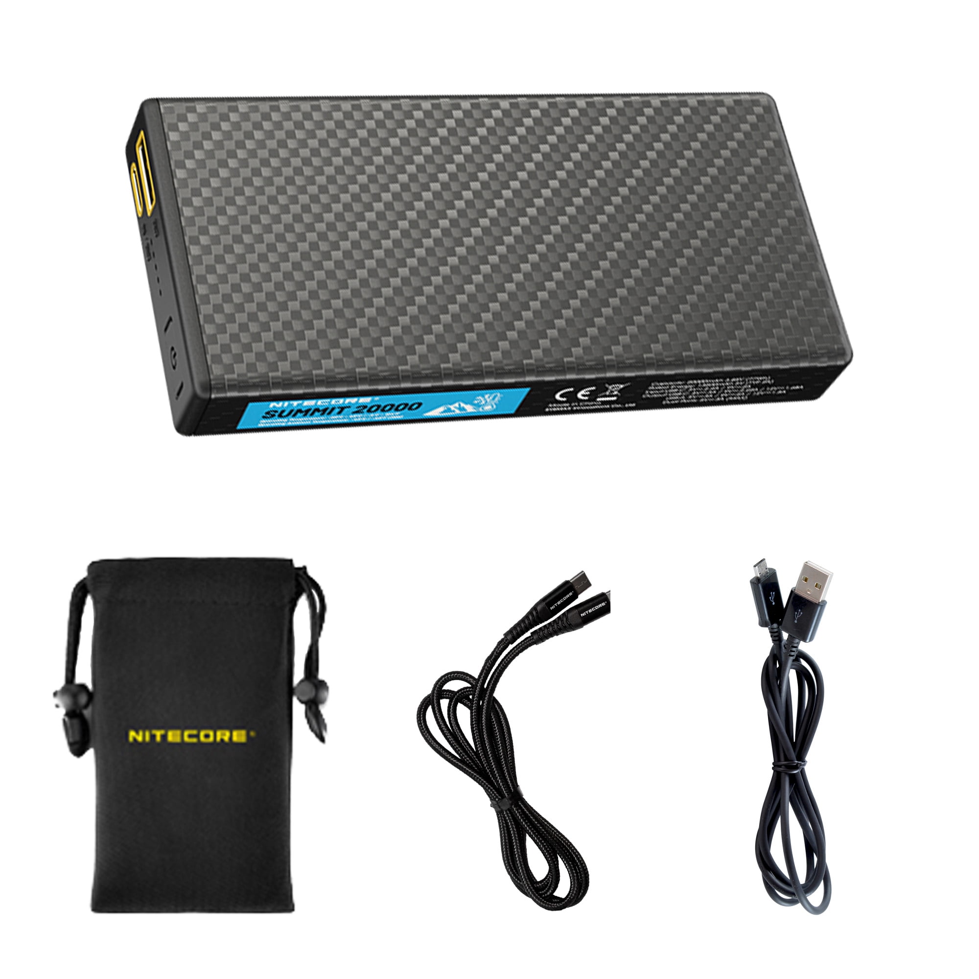 NITECORE Summit 20000 Power Bank, 20,000mAh for Low Temperature + Micro ...