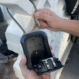 Iron Lock Waterproof Key Box - 4-Digit Combo, Removable Shackle ...