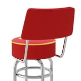 Trademark Global Fire Fighter Padded Bar Stool with Back - Walmart.com