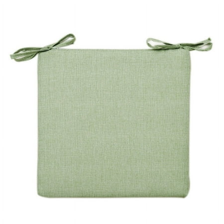 SHAR 1 x Light Green Cotton Linen Summer Chair Cushion - 40 x 40 x 4 cm ...