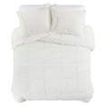 Mainstays Shaggy Faux Fur 3 Piece Ivory Comforter Bed Set Comforter