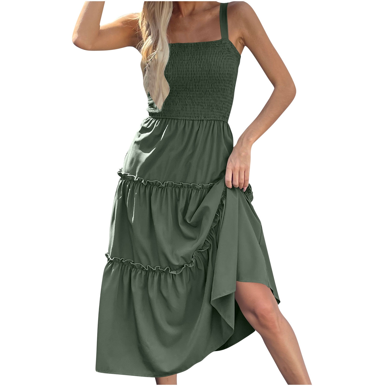 Click here for Timegard Sundresses For Women Sleeveless Ruffle Sq... prices