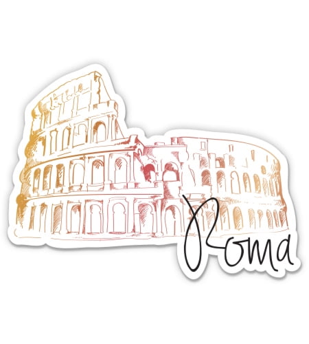 Colosseum Roma Rome Italy - 12" Vinyl Sticker Waterproof Decal ...