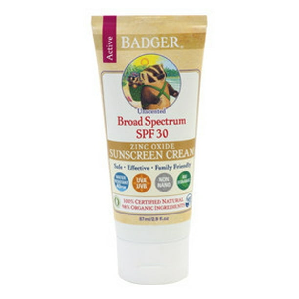 Badger - Sunscreen All Natural Moisturizing Water Resistant Unscented ...