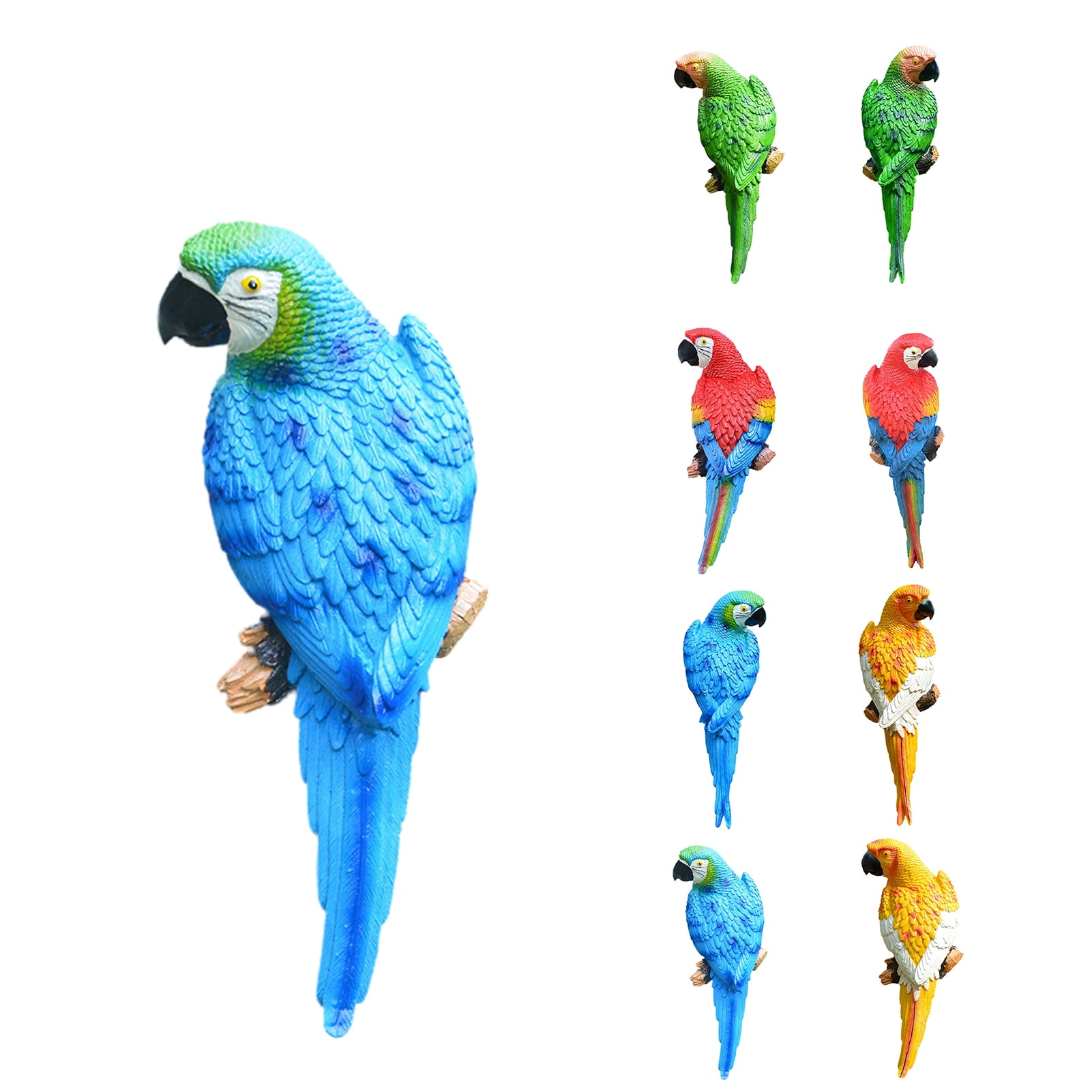 Dream Lifestyle Hanging Bird Statue Sculpture - Lifelike Resin Parrot ...