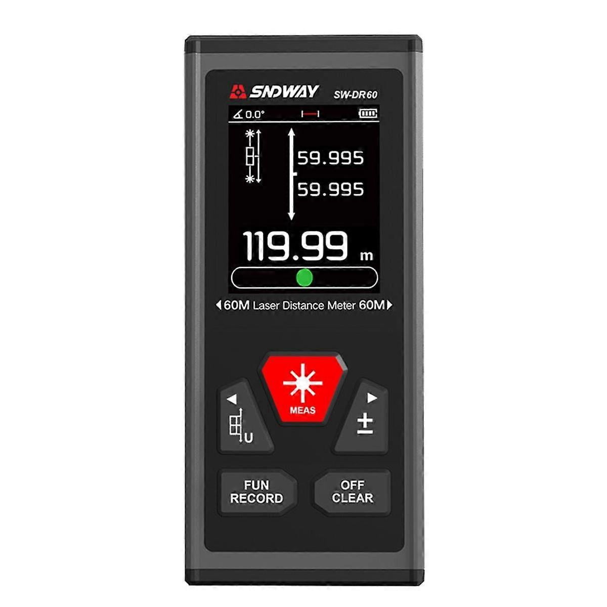 SWDR60 Bothway Laser Distance Meter Rechargeable Digital Rangefinder ...