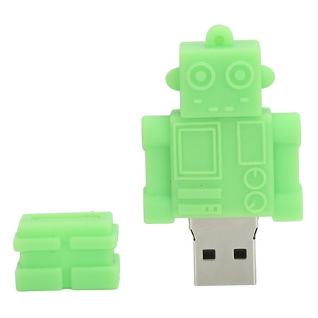 Flash Drive Cartoon U Disk Green Robot Appearance High Speed Bulk ...