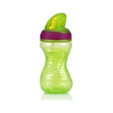 Nuby Toddler Trainer, 2 Pack 10 Ounce Spill-Proof Flip-It Straw Sippy Top Cup, Baby Cups, Colors ...