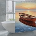 Abstract Fish Boats Reflection Print Shower Curtain,Modern Fabric ...