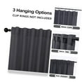 ANYWAY.GO Dark Grey Back Tab Linen Blend Sheer Curtains Room 36x45 Inch ...