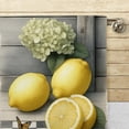 A painting of three lemons and a half of a lemon on a tabletoallas de ...