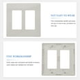 Socket Panel Screwless Outlet Covers Double Row Wall Plates for Light ...