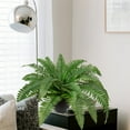 Artificial Fern Potted Plant Faux Boston Fake Fern Bush Plant in Pot ...